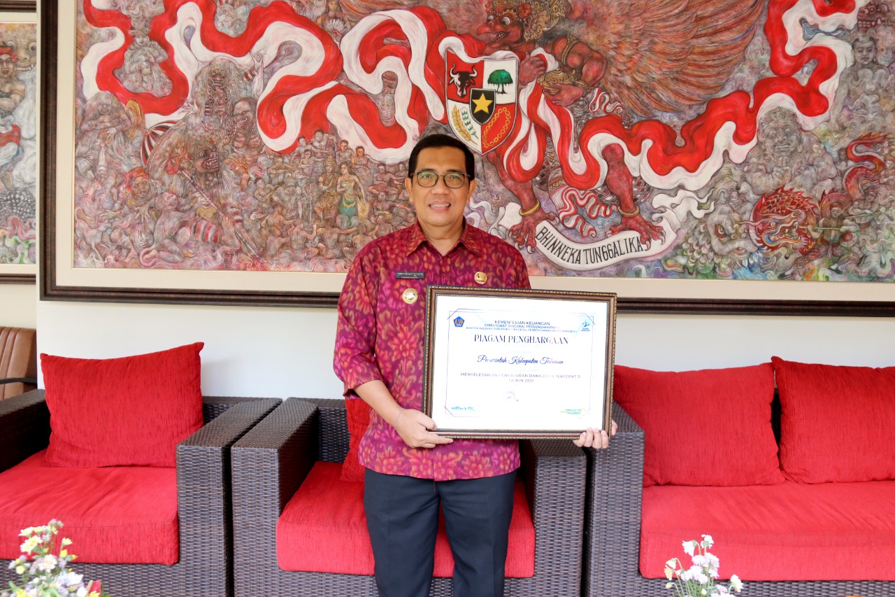 Bupati Tabanan Apresiasi Penghargaan dari Kanwil Ditjen Perbendaharaan ...